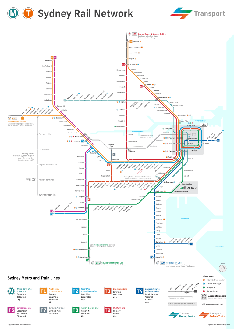 Metro & Train Maps – NSW Transport